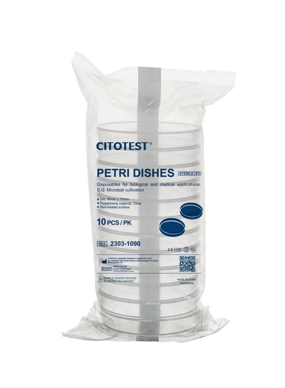 Caja de Petri PS EO estéril, tres ventilaciones, 90x15, Pack x 10 ...